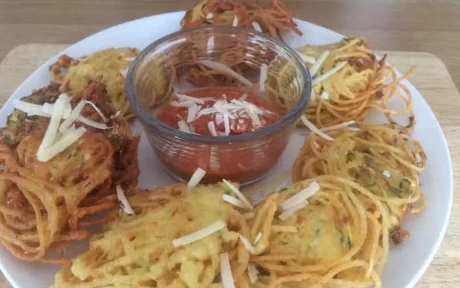Spaghetti and Zucchini Fritter Recipe